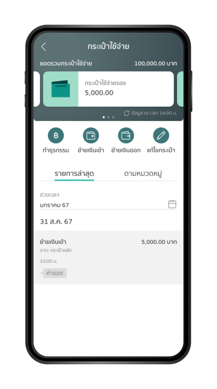 บัญชีเงินฝาก K-ePocket แยกกระเป๋าได้ ดอกเบี้ยสูง - ธนาคารกสิกรไทย