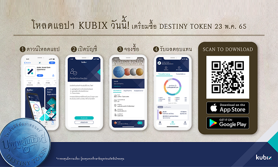 Kubix to offer ‘DESTINY TOKEN’ to the general public on May 23 - KASIKORNBANK