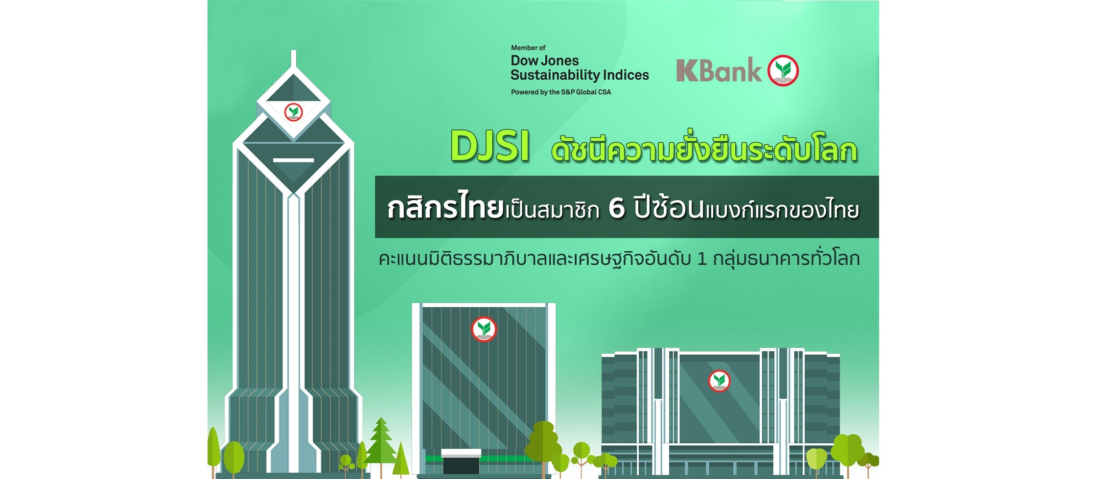KBank in globally renowned DJSI for the sixth consecutive year– the first Thai bank - KASIKORNBANK